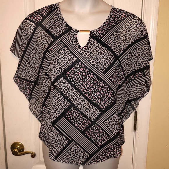 Notations | Tops | Notations Elbow Sleeve Cape 2fer Top With Knit S ...